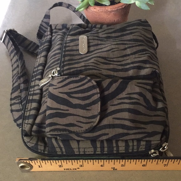 Baggallini | Bags | Baggallini Crossbody In Zebra Print | Poshmark